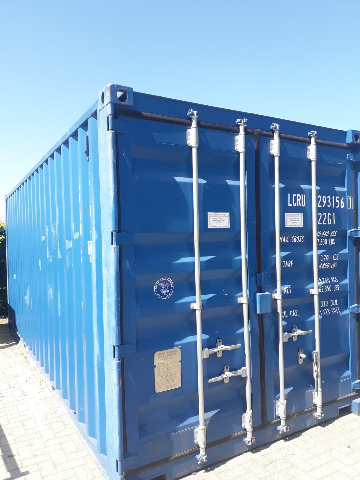 Opslag container 20ft. - Jansen Verhuur